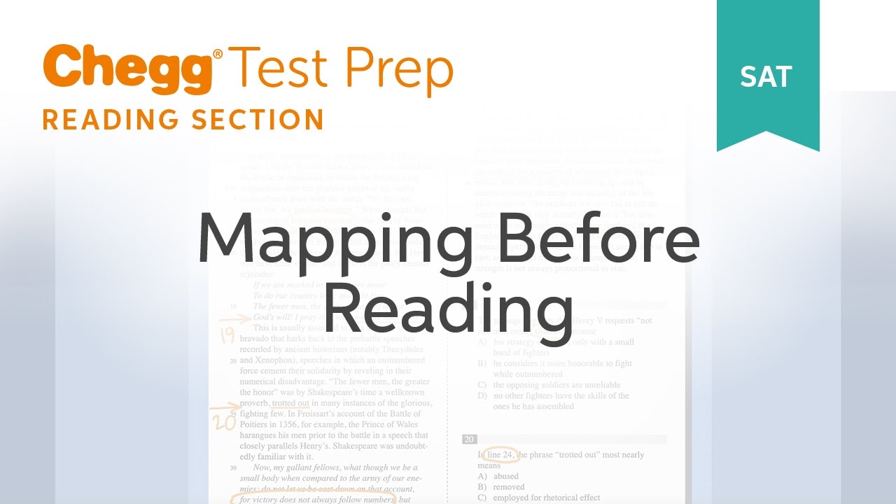 SAT prep - SAT Mapping Before Reading - Chegg Test Prep - YouTube