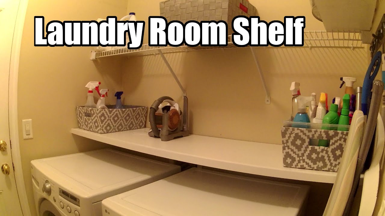 DIY Laundry Room Shelf - YouTube