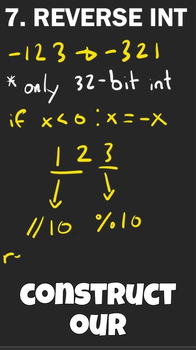 How To Solve Leetcode 7 Reverse Integer Youtube 5107