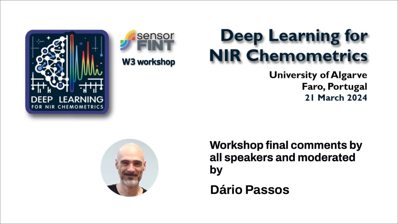 Final comments - Deep Learning for NIR Chemometrics - YouTube