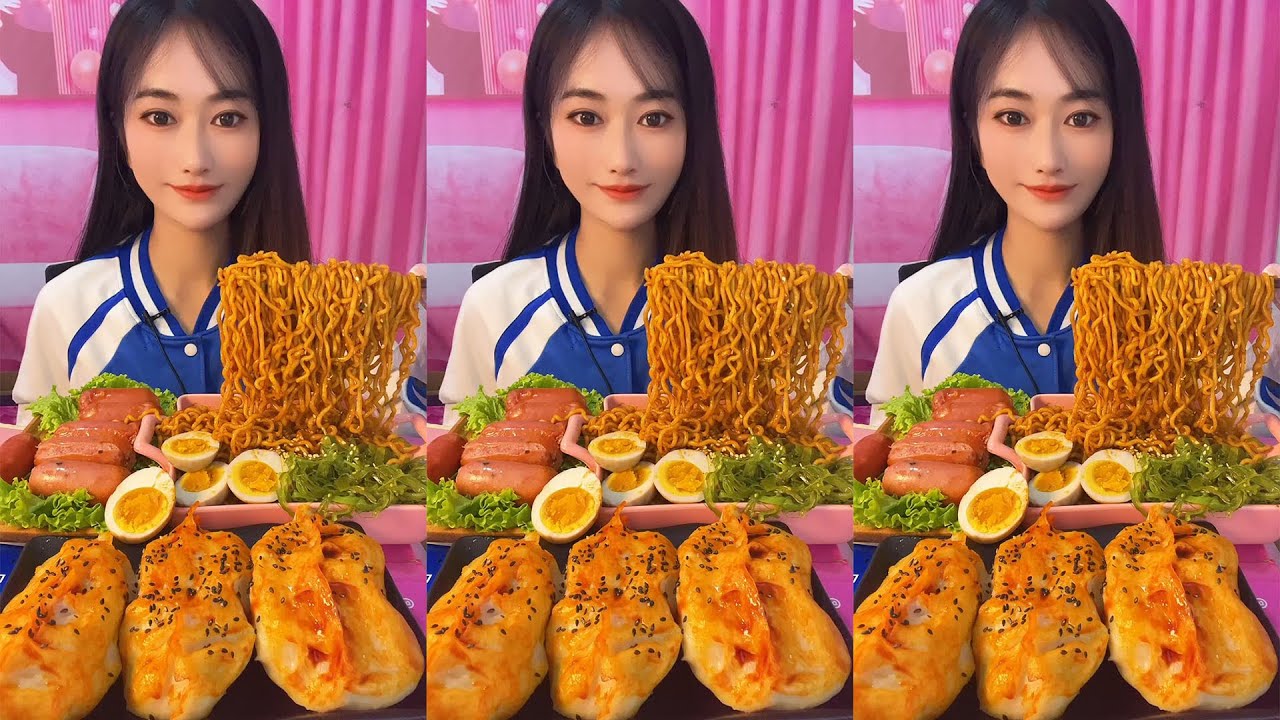 The convenience food, noodle + chicken egg + dim sum + hot dog, it's ...