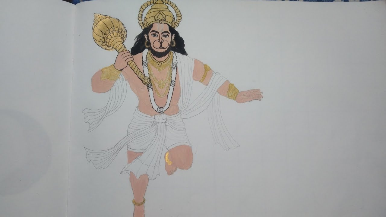Hanuman ji water colour painting 🖌️||Part:-1#youtube #youtubefeed - YouTube