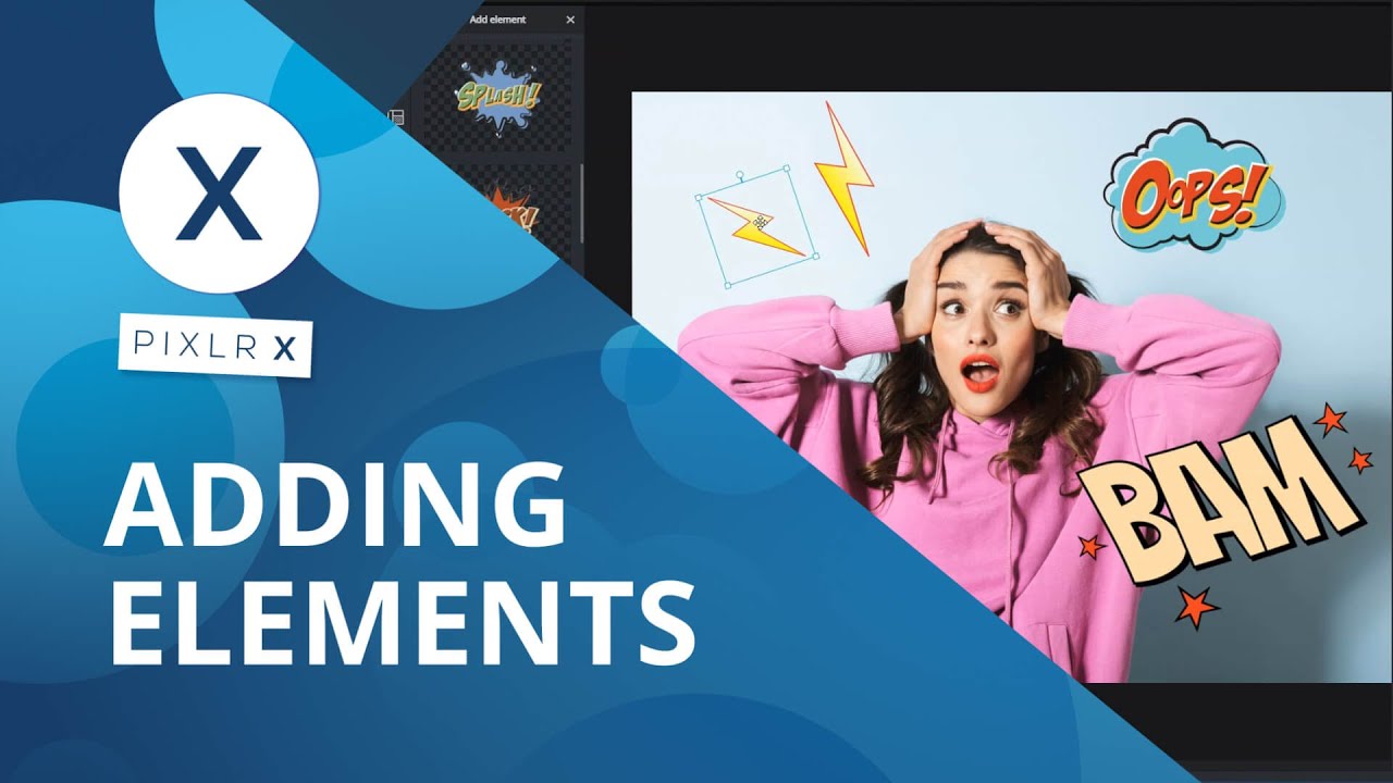 Pixlr X - Adding Elements - YouTube