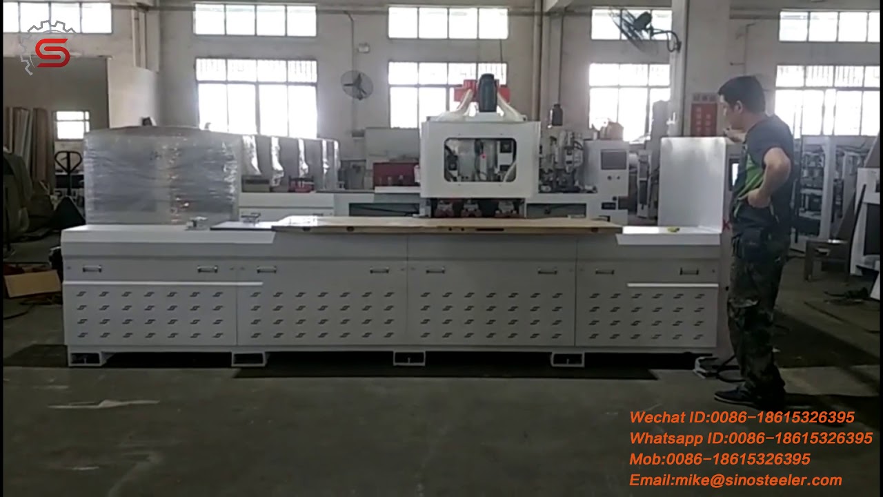 CNC Door Lock and Hinges Machine - steeler - YouTube