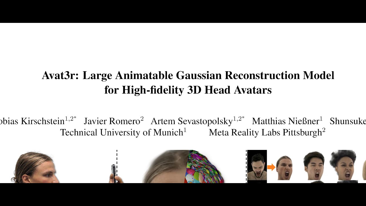 [QA] Avat3r: Large Animatable Gaussian Reconstruction Model for High ...