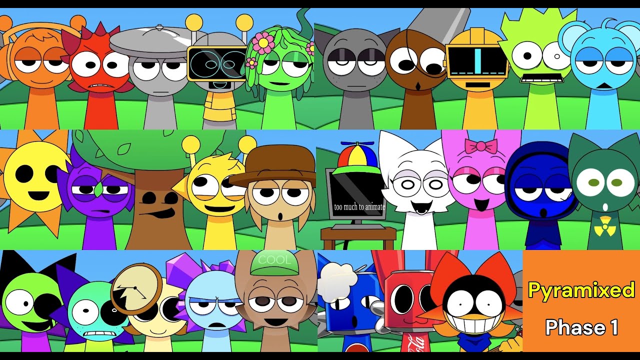 Sprunki Pyramix Ultimate Port phase 1 - with All Characters - YouTube