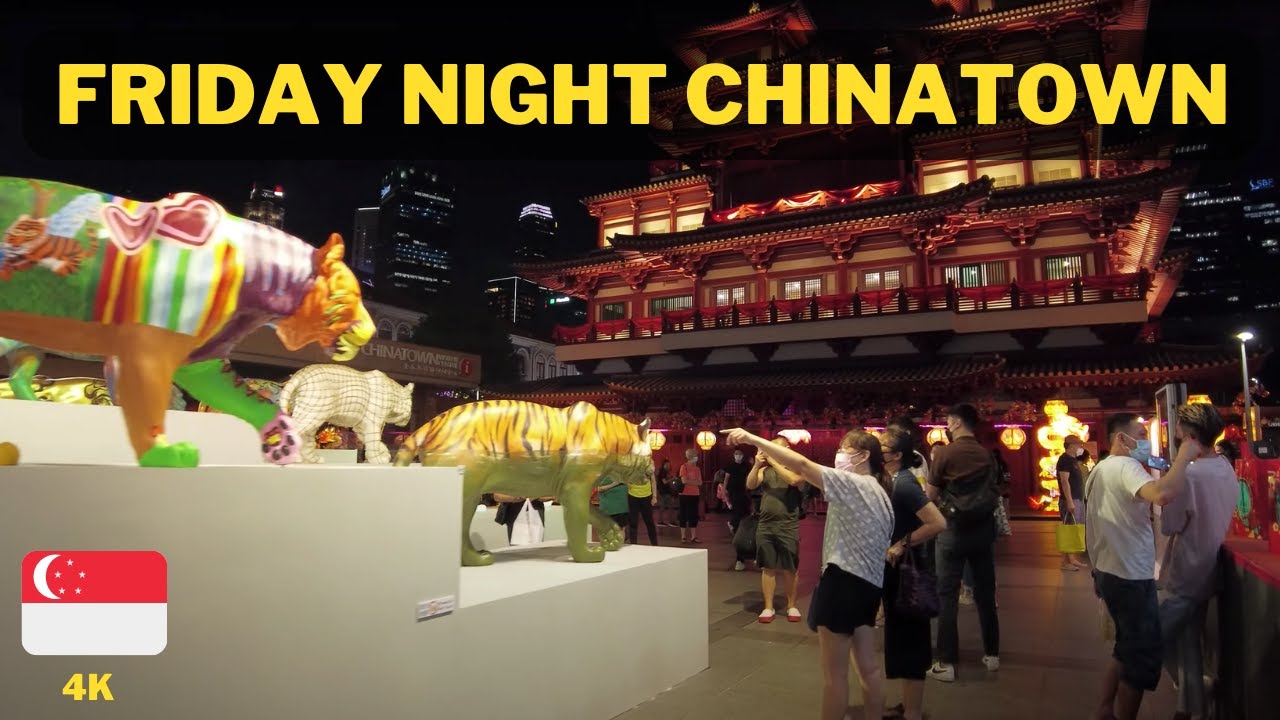Friday Night Walk In Singapore: Busy Chinatown Before Chinese New Year ...