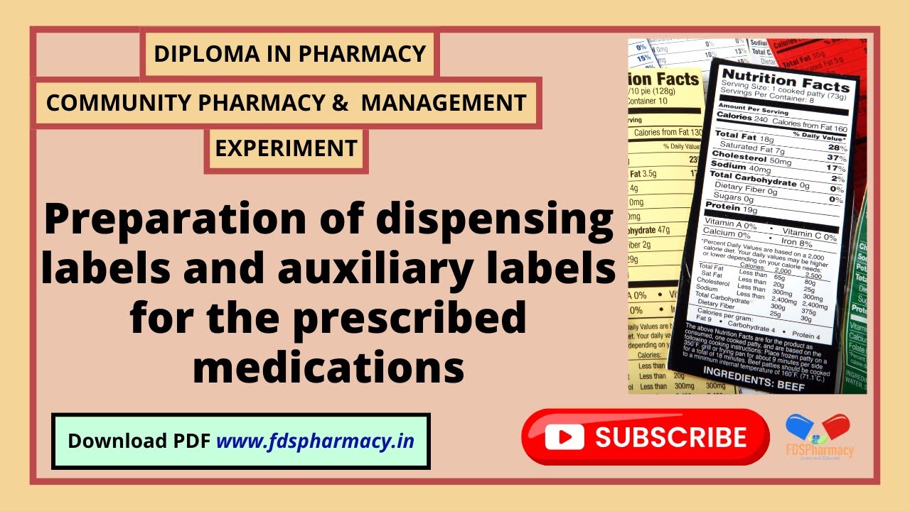 Preparation of dispensing labels and auxiliary labels for the ...