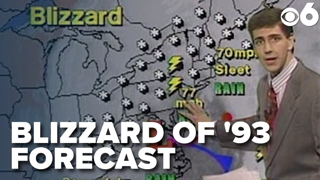 Blizzard of 1993 weather forecast - YouTube