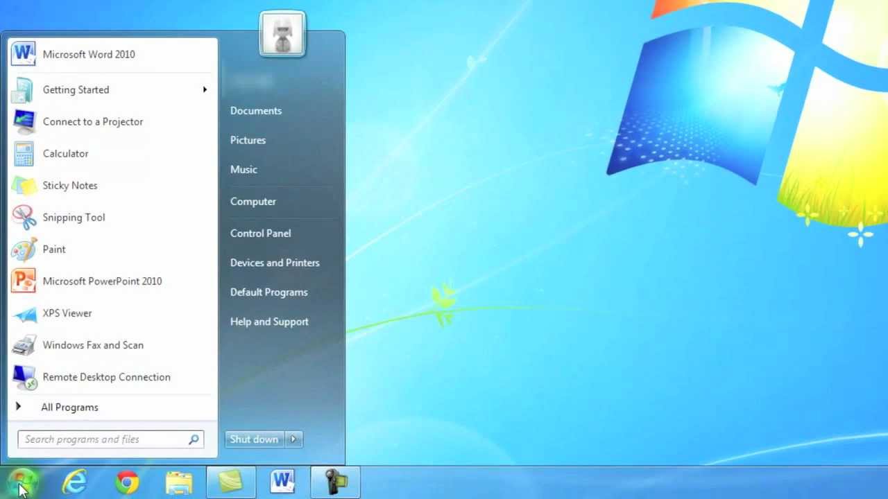 Different Ways To Start A Program In Windows 7 - YouTube
