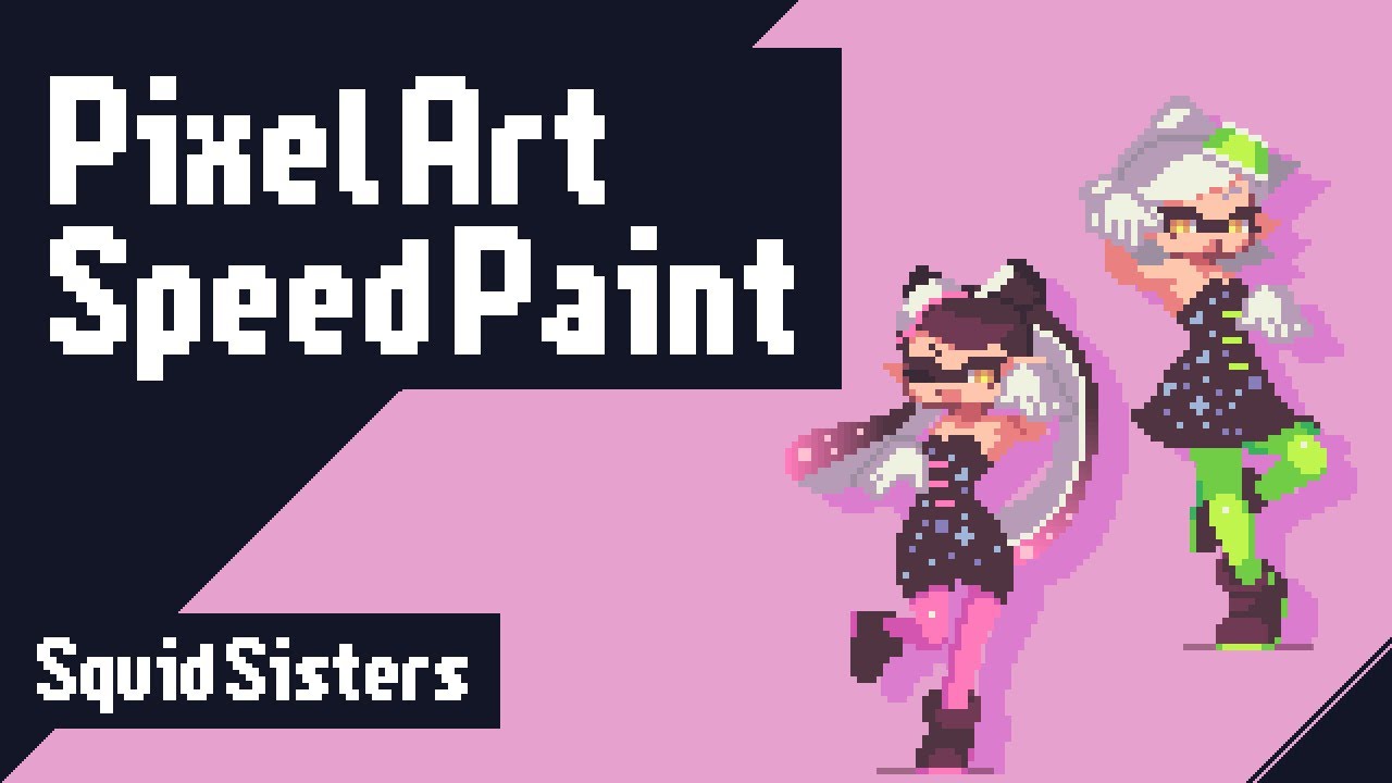 Squid Sisters, Callie & Marie ( Splatoon ) - Pixel Art Animation ...