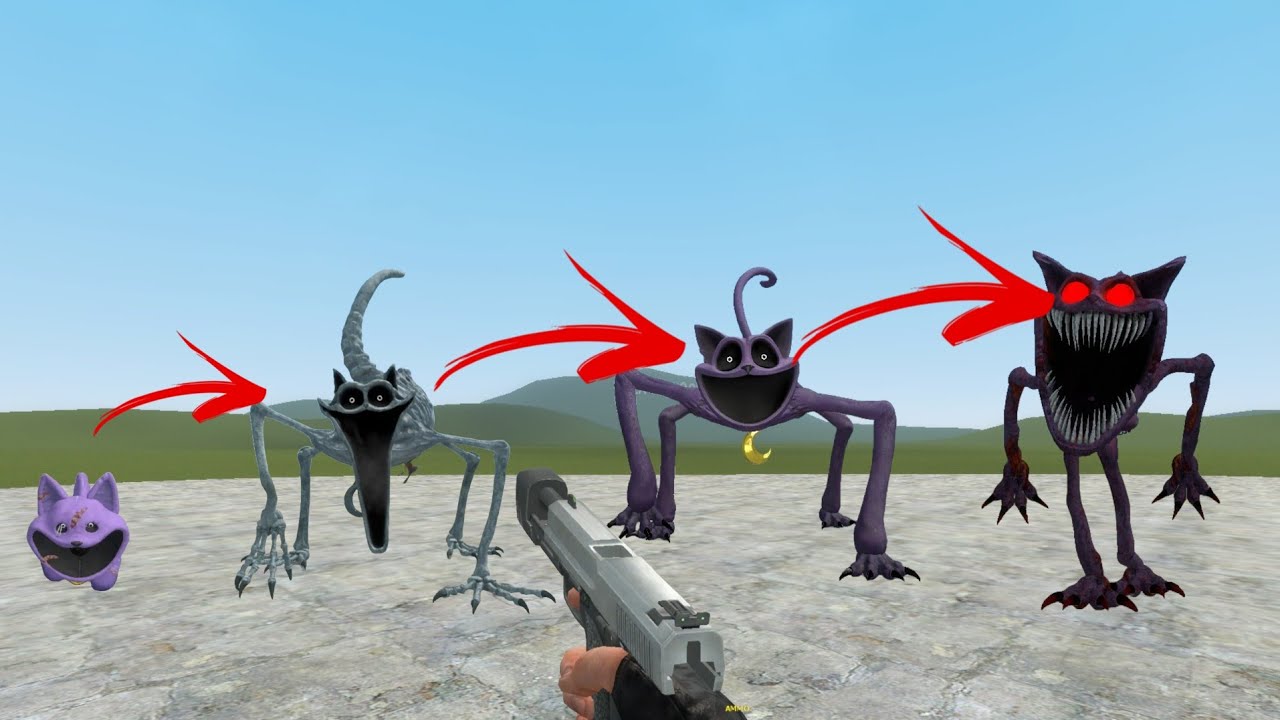 All Poppy Playtime Chapter 3 Catnap Transformations in Garry's Mod ...