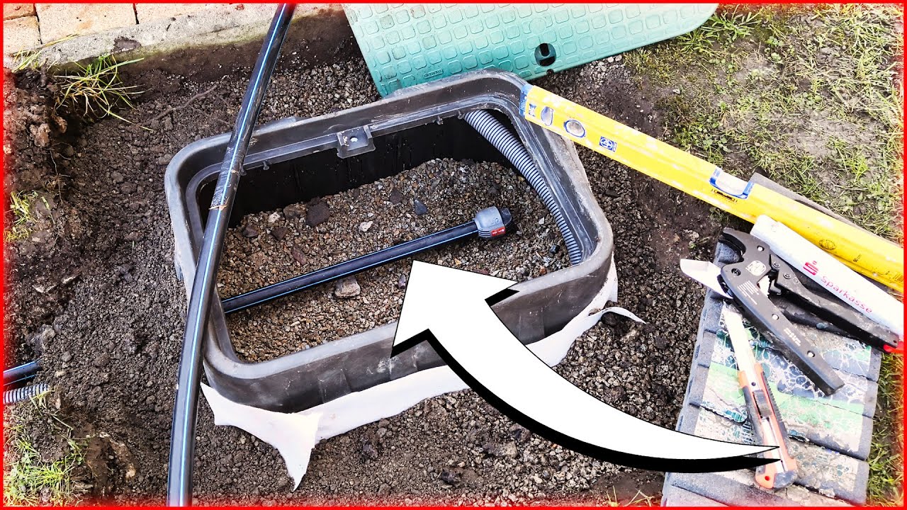 Installing the lawn irrigation valve box step by step - YouTube