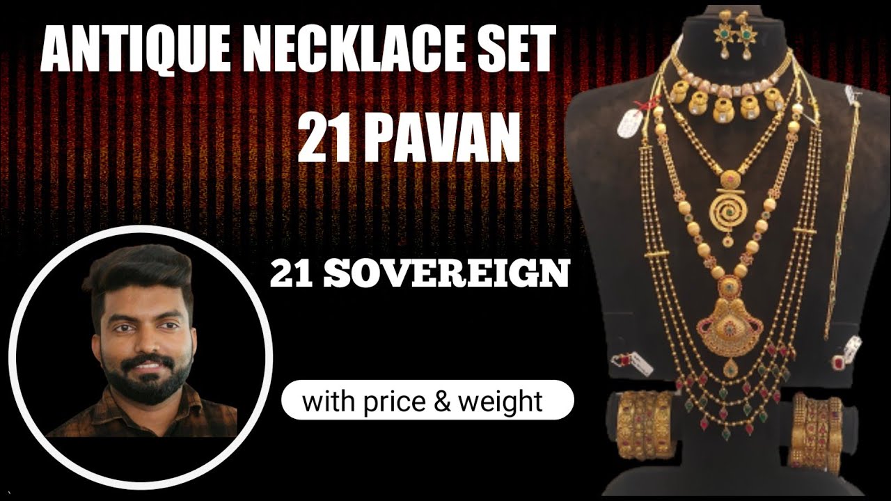 21 Pavan Necklace set, 21 Sovereign Necklace set only | golden eyes ...
