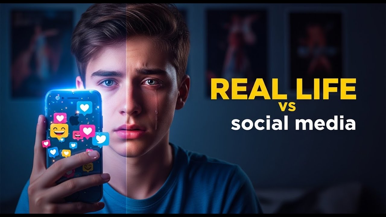 Smiles Behind the Screen Social Media vs Real Life Emotional Story ...