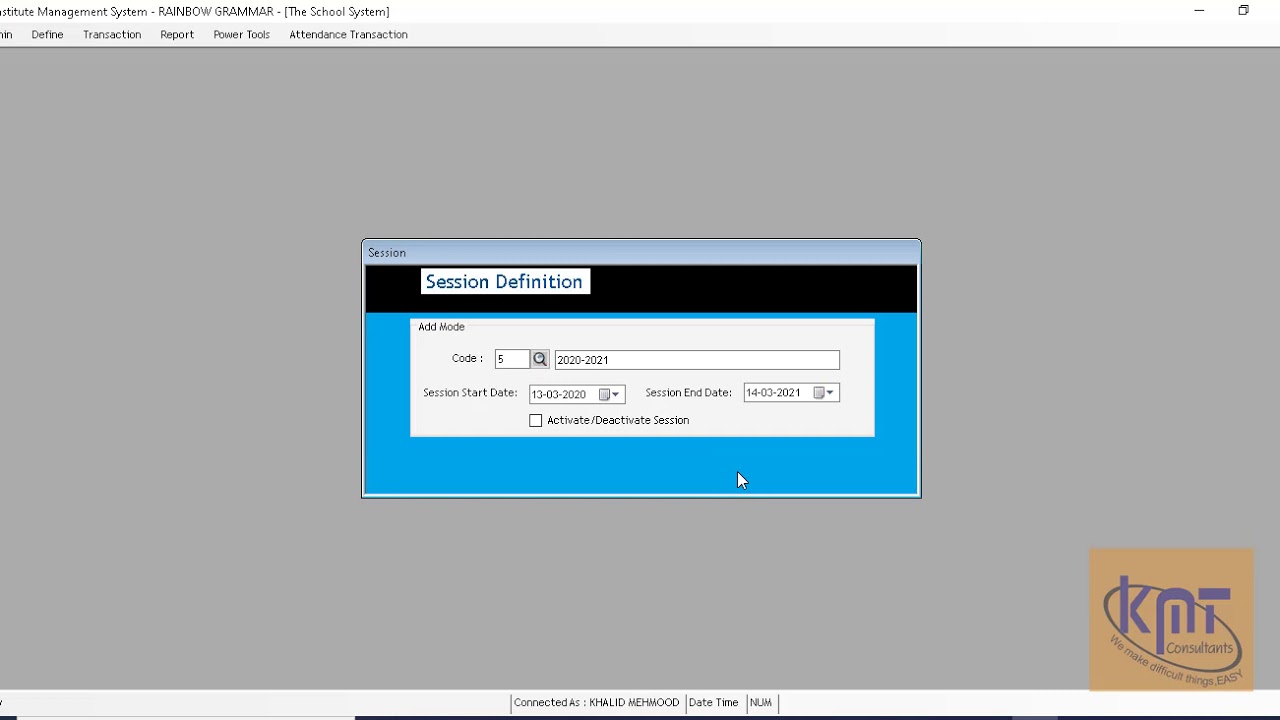 How to Define Academic Session - YouTube