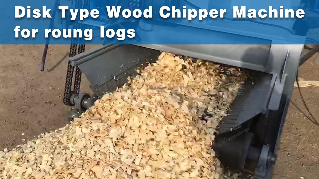 Disk Type Wood Chipper Machine for long roung logs chipping wood ...
