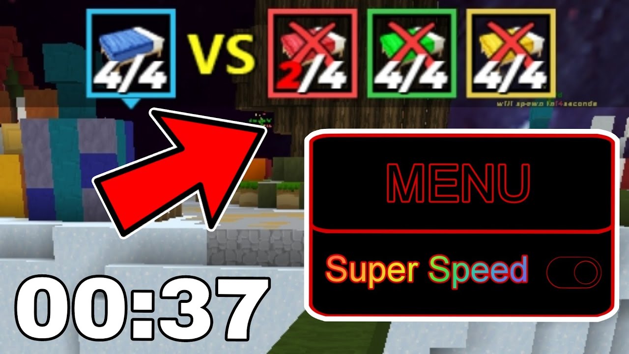 BedWars *SUPER SPEED* TUTORIAL!! 🤯 Destroy Beds in 30 Seconds.... ☠️🔨 ...