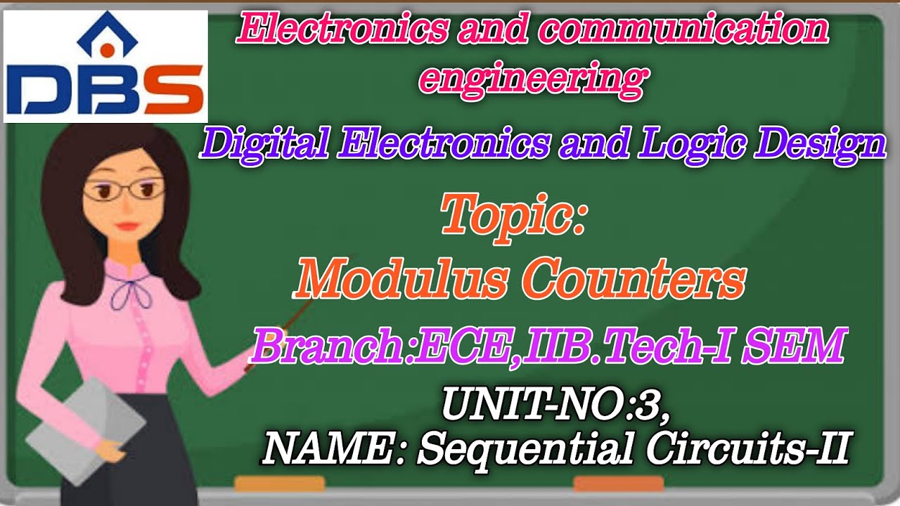 MODULUS COUNTERS,IIB.TECH-I SEM,UNIT-III,SEQUENTIAL CIRCUITS-II. - YouTube