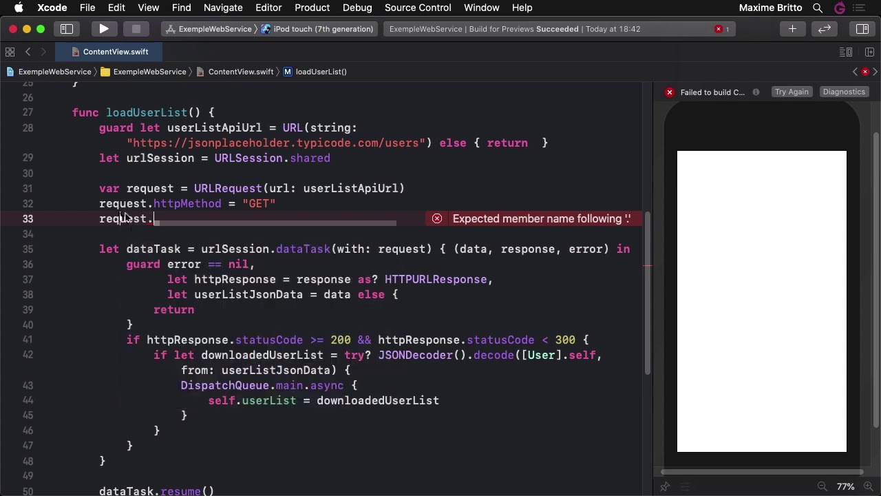 Swift : Télécharger et afficher du JSON avec SwiftUI - YouTube