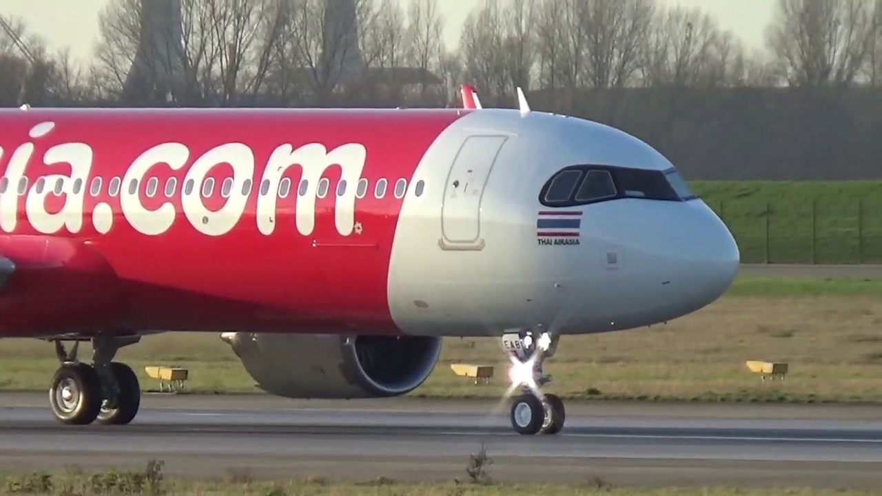 New AIRBUS A321neo for Thai AirAsia - First Testflight (HS-EAB) - YouTube