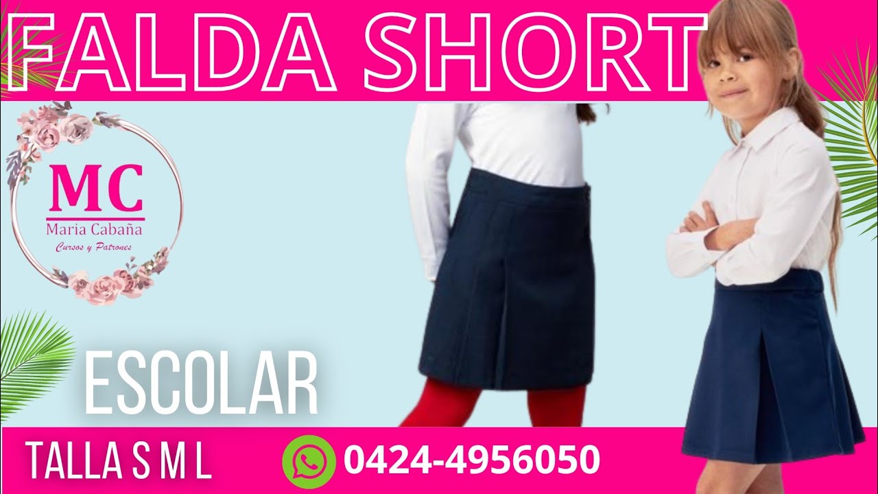 CONFECCIÓN DE FALDA SHORT ESCOLAR🎒Venta del patrón por WhatsApp +58424 ...