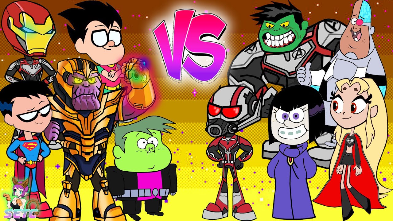 Teen Titans Go! vs. The Avengers Gravity Falls and friends Cartoon ...