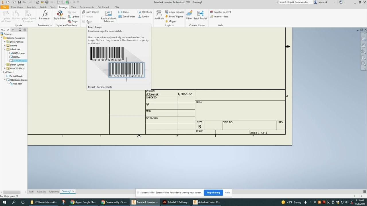 Modify Title Block and Insert Images into Autodesk Inventor Drawings ...