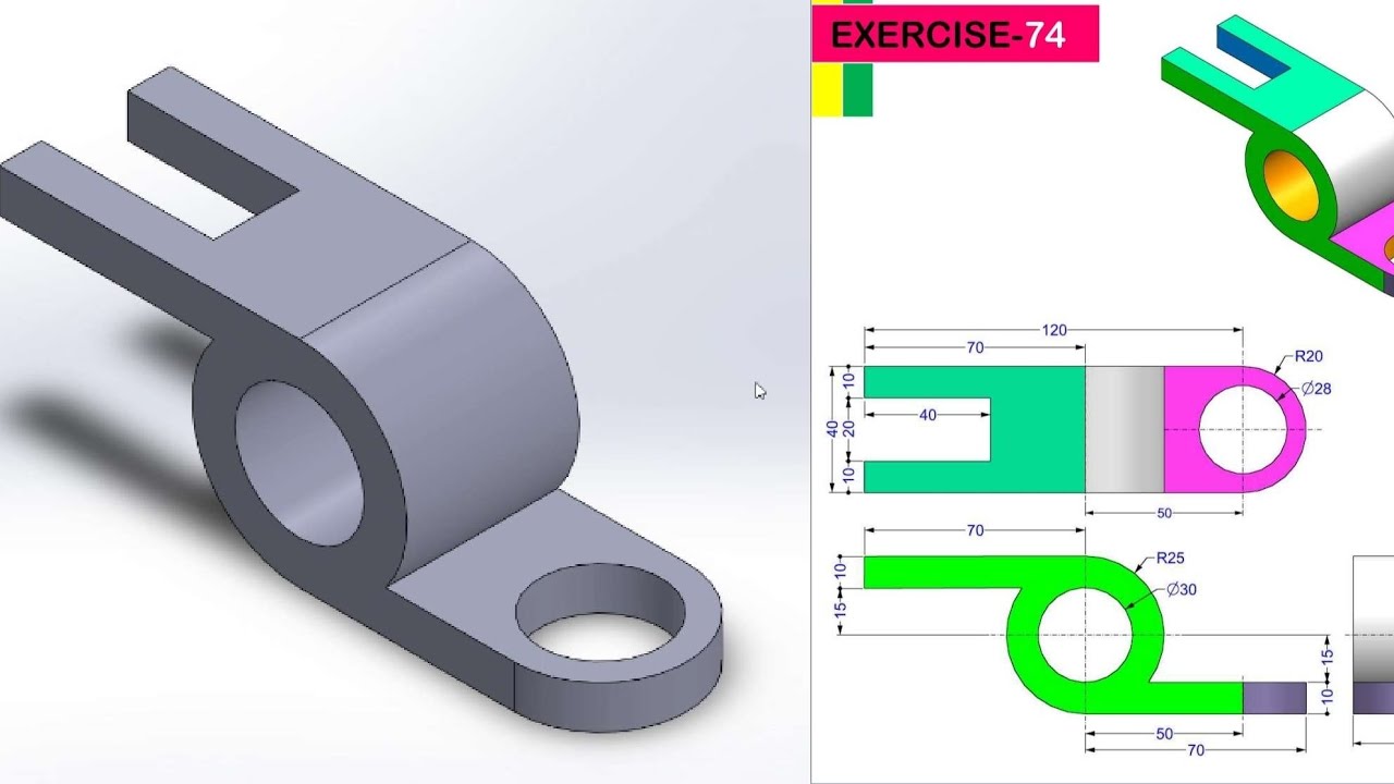 SolidWorks Tutorial Interview level 2 - YouTube