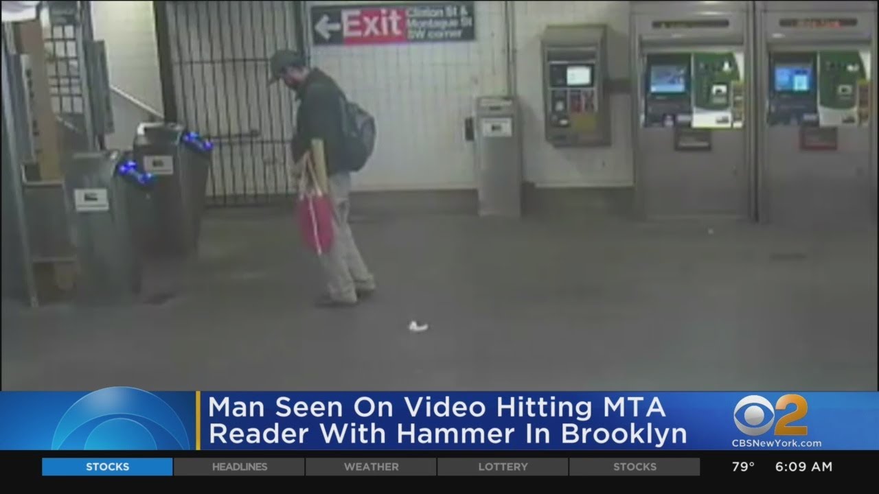 Caught On Camera: Man Takes Hammer To MTA Card Reader At Brooklyn ...