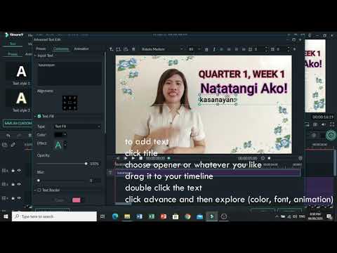 How to create VIDEO LESSON (intro) using FILMORA - YouTube