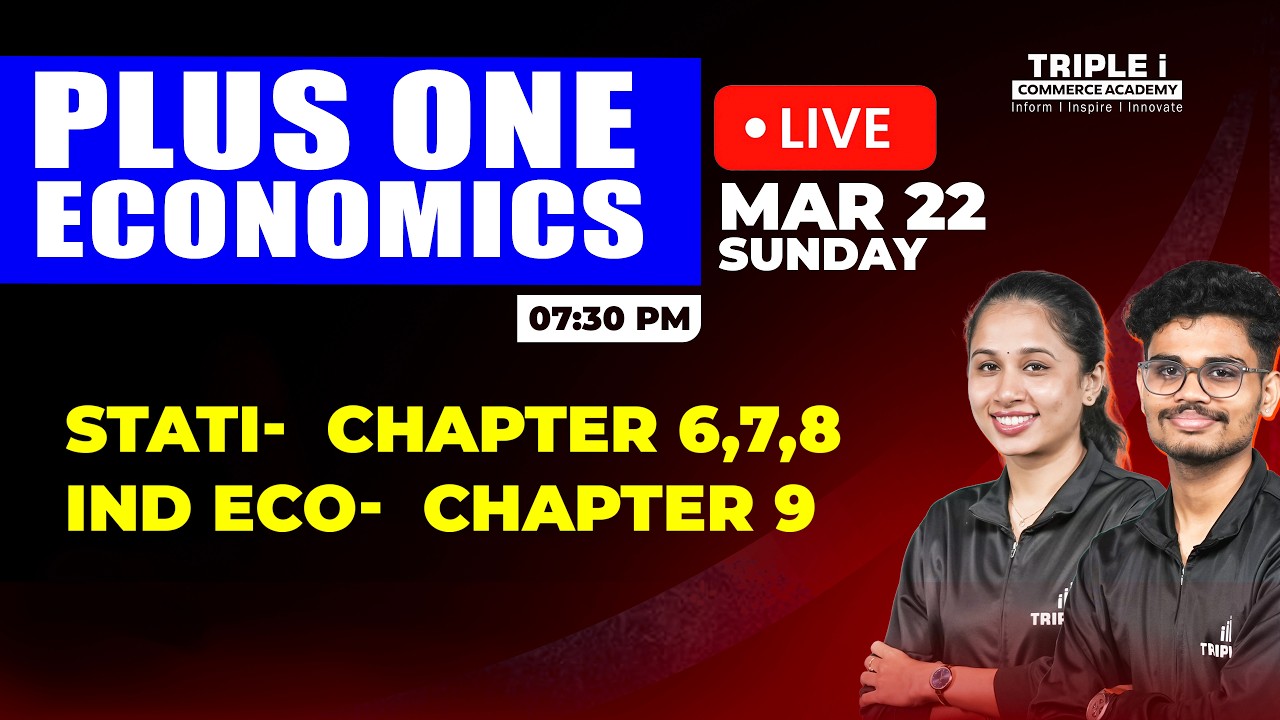 PLUS ONE ECONOMICS | STATISTICS 6,7,8 CHAPTERS & INDIAN ECONOMICS 9 ...