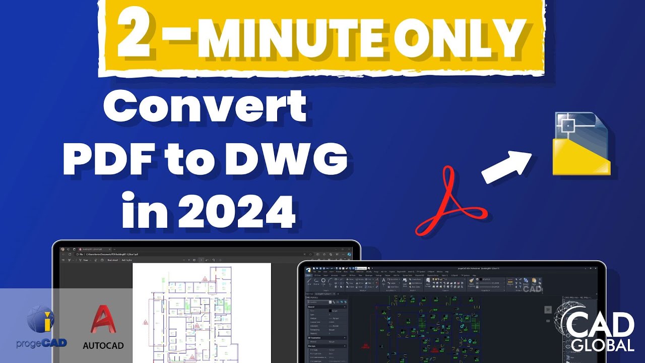 How to convert PDF file to DWG format for free in 2024 - YouTube