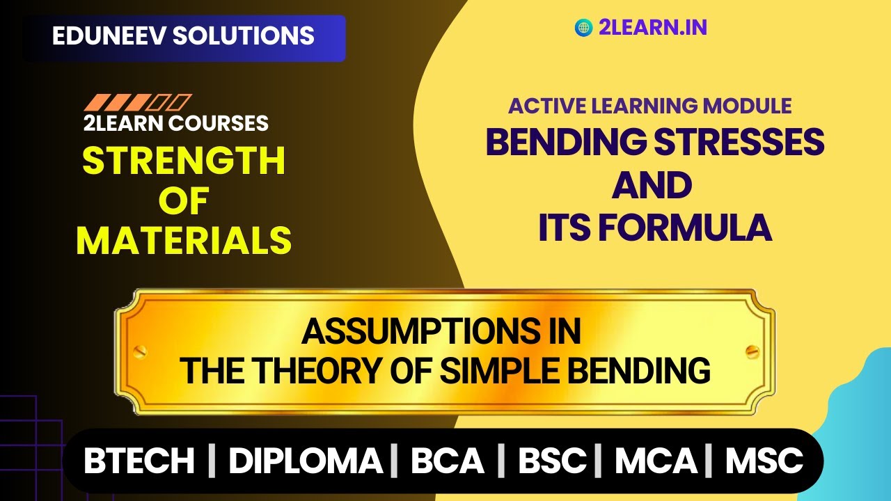 Bending Stresses and its Formula | Assumptions in the Theory of Simple ...