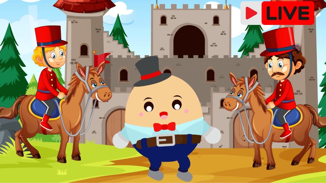 Humpty Dumpty + More Nursery Rhymes And kids Song || Kids TV Live ...