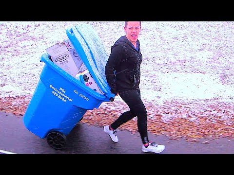 CRAZY GIRL TAKES OUT TRASH! - YouTube