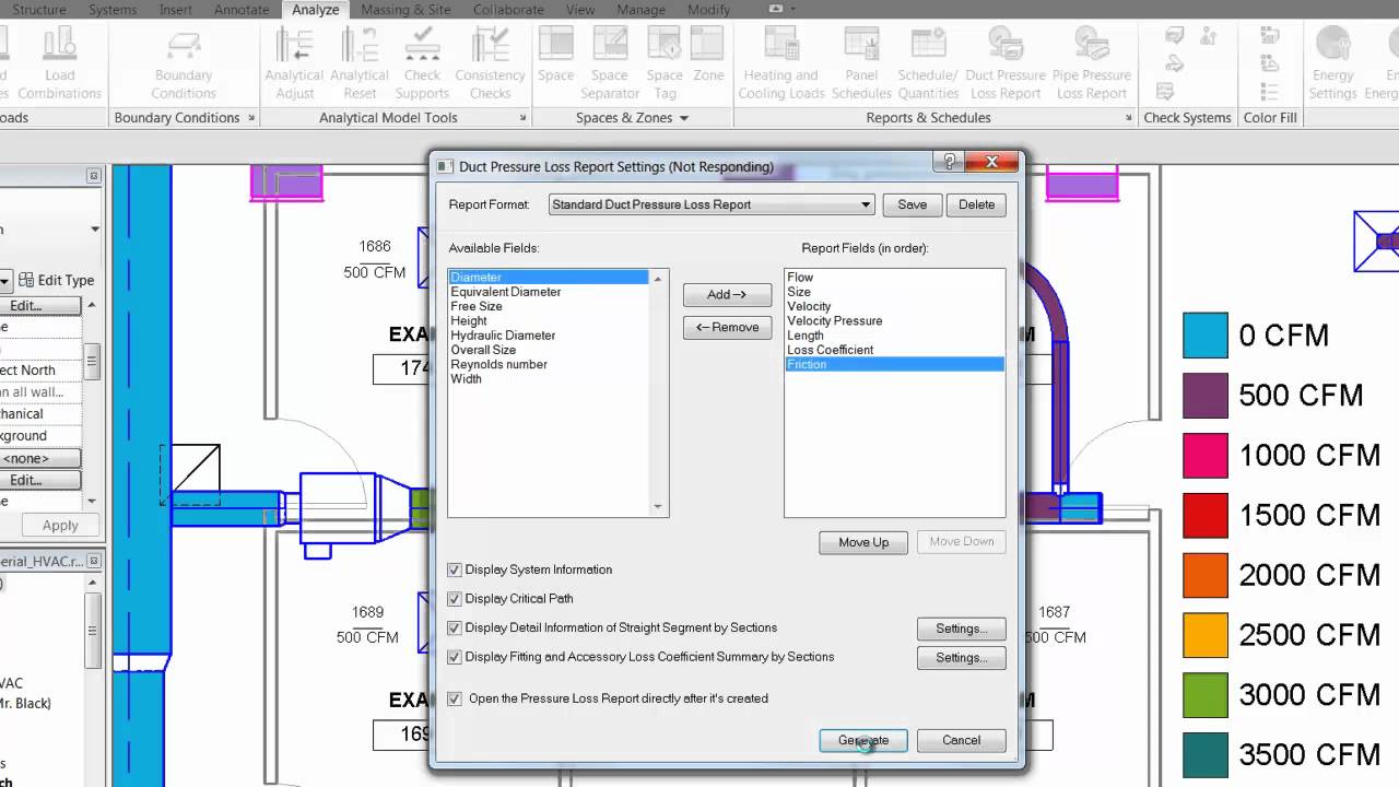 Revit 2013 New Pressure Loss Report - YouTube