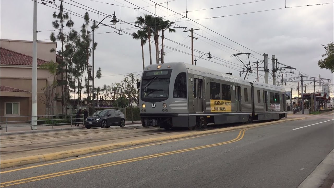 LA Metro Rail HD 60 FPS: AnsaldoBreda P2550 Gold Line Train Departs ...