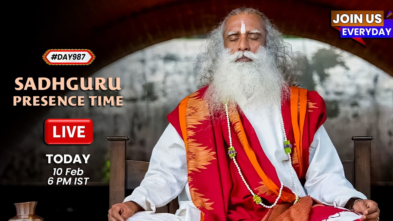 🔴LIVE | Sadhguru Presence Time | GUIDED MEDITATION | 6 PM | 10 Feb 2026 ...