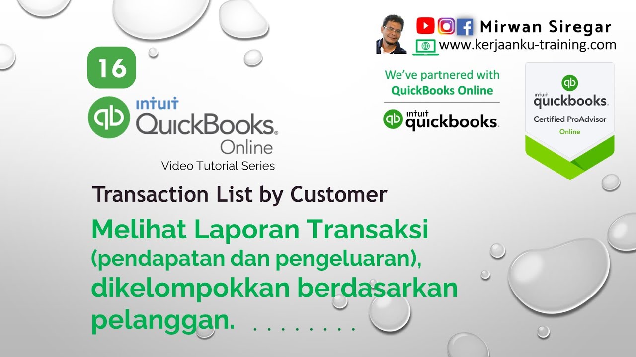 Transaction List by Customers in QuickBooks Online - YouTube