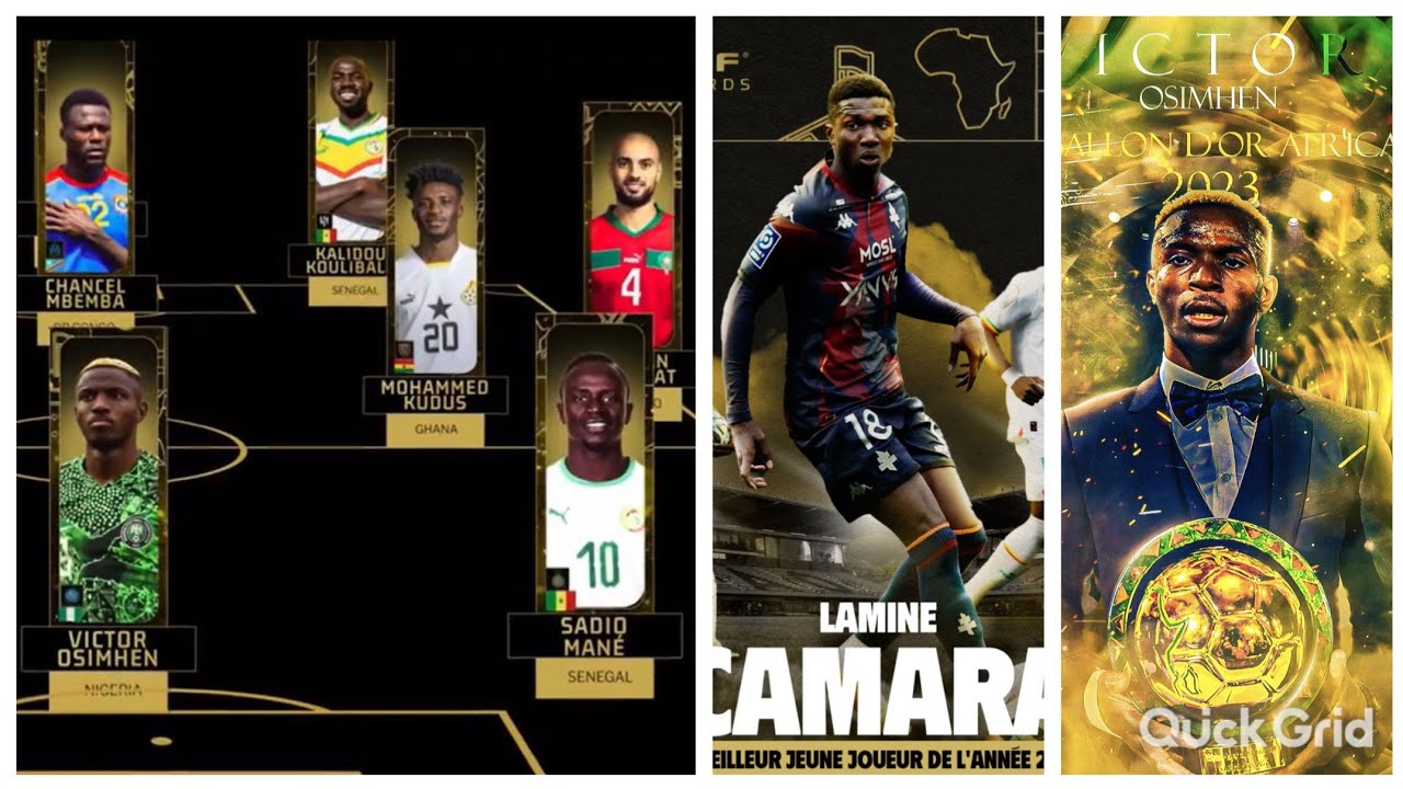 🤩Oshimen Ballon d'Or Africain!Lamine Camara Meilleur Jeune Joueur👑Mané ...