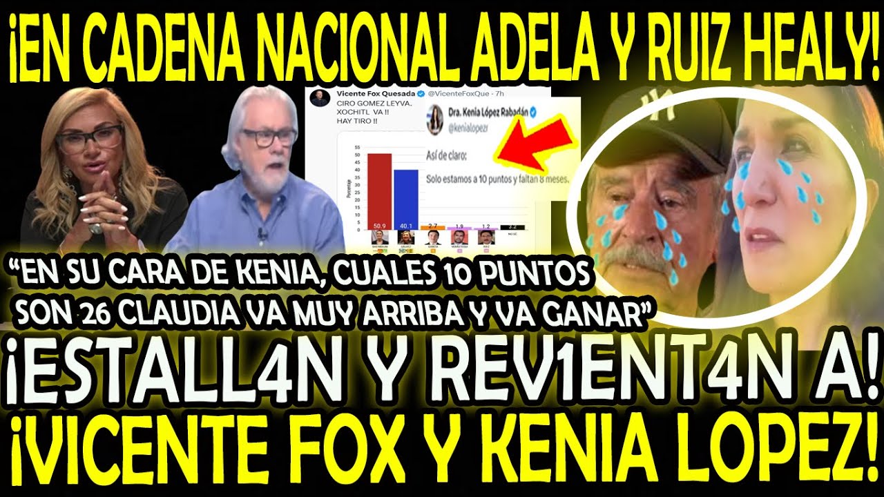 ¡EN CADENA NACIONAL ADELA MICHA RUIZ HEALY ESTALL4N Y REV1ENT4N A ...