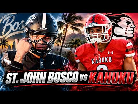 😳 ST. JOHN BOSCO BATTLES HAWAII POWER KAHUKU! 🌴🔥 CALIFORNIA vs HAWAII