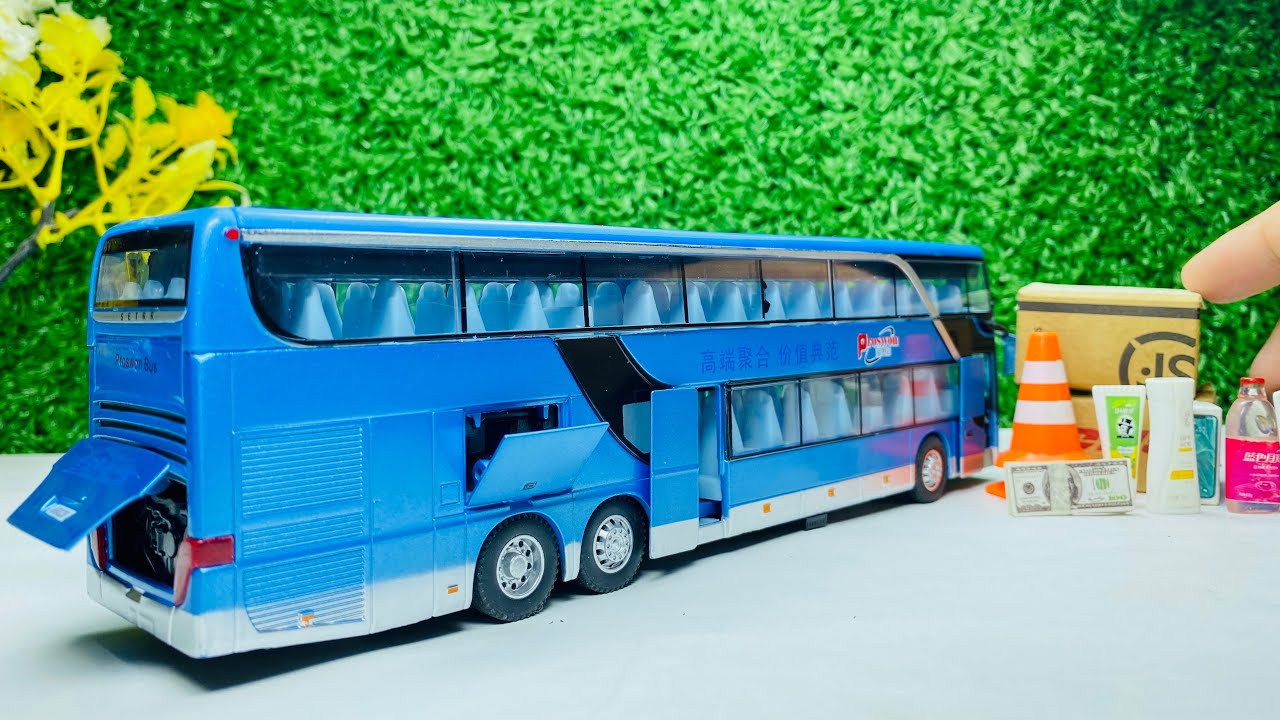 Unboxing Most Realistic Proswon Double Decker Diecast Model Bus 1:43 ...