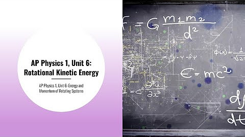 AP Physics 1, Unit 6: Energy and Momentum of Rotating Systems - YouTube