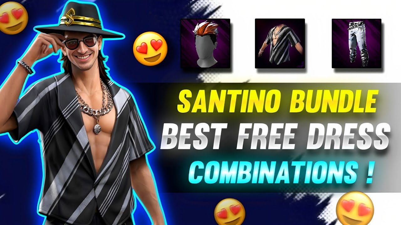 SANTINO BUNDLE COMBINATION 😍 | SANTINO BUNDLE DRESS COMBINATION FREE FIRE | NO TOP UP / TOP UP ...