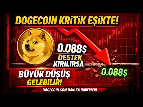 Dogecoin Kritik Eşikte! 0.088$ Destek Kırılırsa Büyük Düşüş Gelebilir! Dogecoin Son Dakika Habeleri