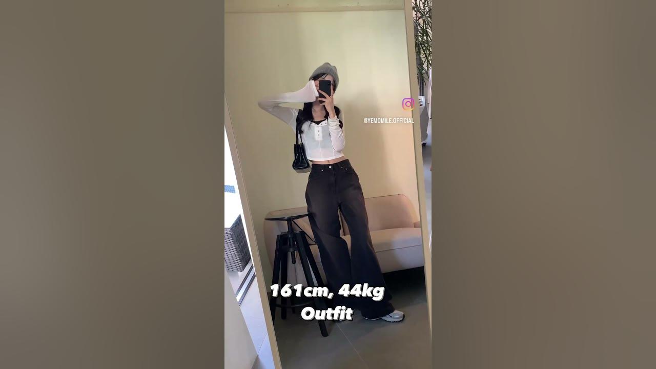 162cm/44kg 대학생 와이드팬츠 코디추천 #룩북 #ootd #패션 #코디 #쇼핑몰 #추천 #데일리룩 - YouTube