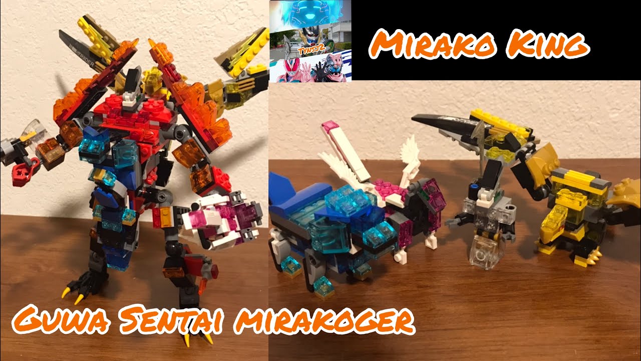Mirako King 🔥 🌊 💨 ⚡️ 🪨 (LEGO Megazord) Seiken Sentai Mirakoger - YouTube