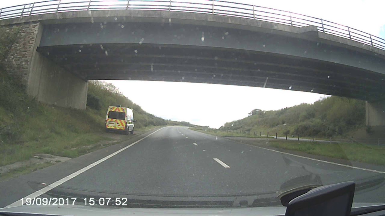 speeding past police camera van caught on dash cam driving in my car ...